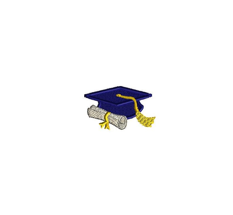 Mini Graduation Cap and Diploma Machine Embroidery Design-3 Sizes ...