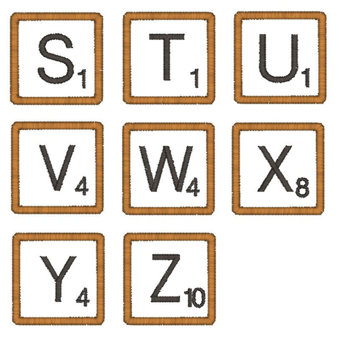 Scrabble Tile Font Machine Embroidery Applique Designs - Etsy