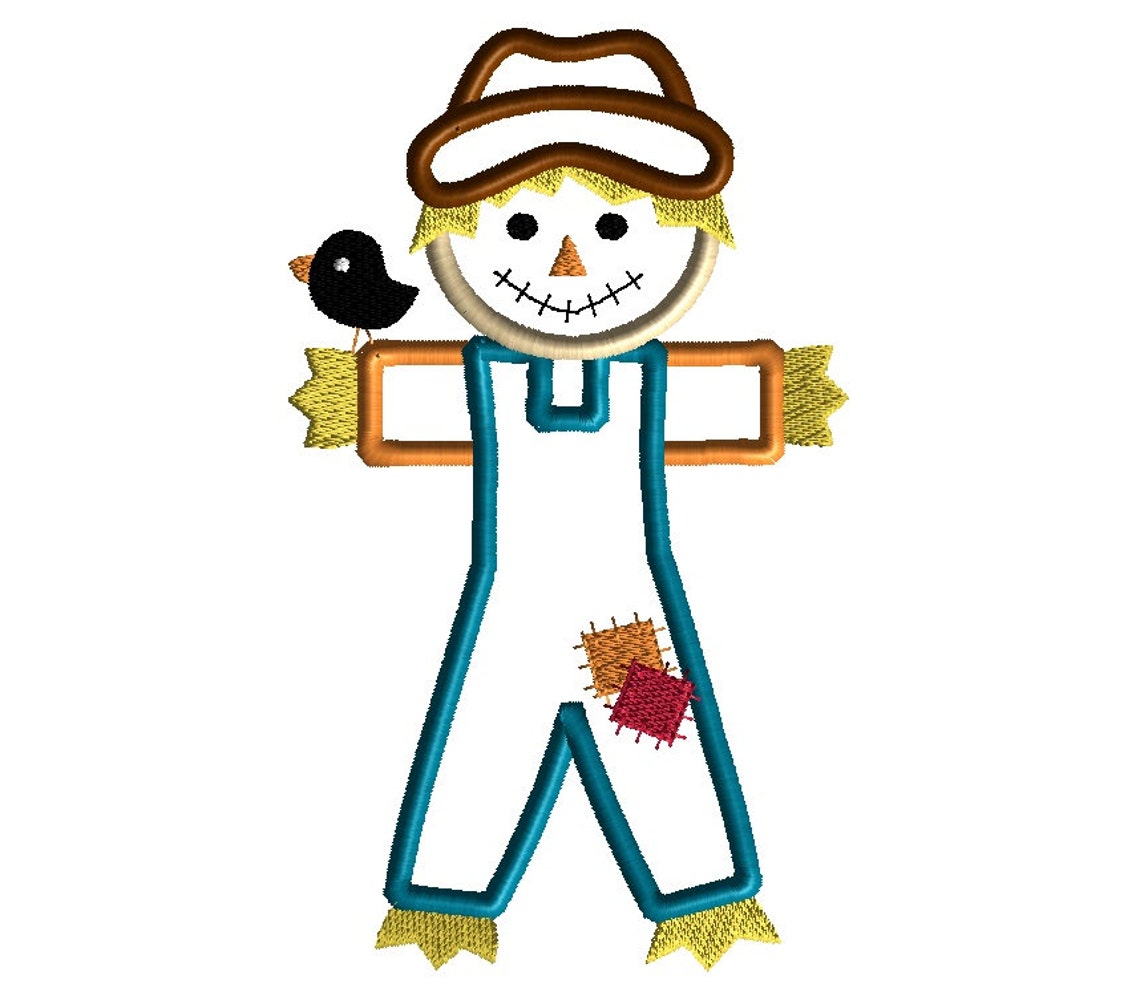 Scarecrow Applique Machine Embroidery Design-instant DOWNLOAD - Etsy