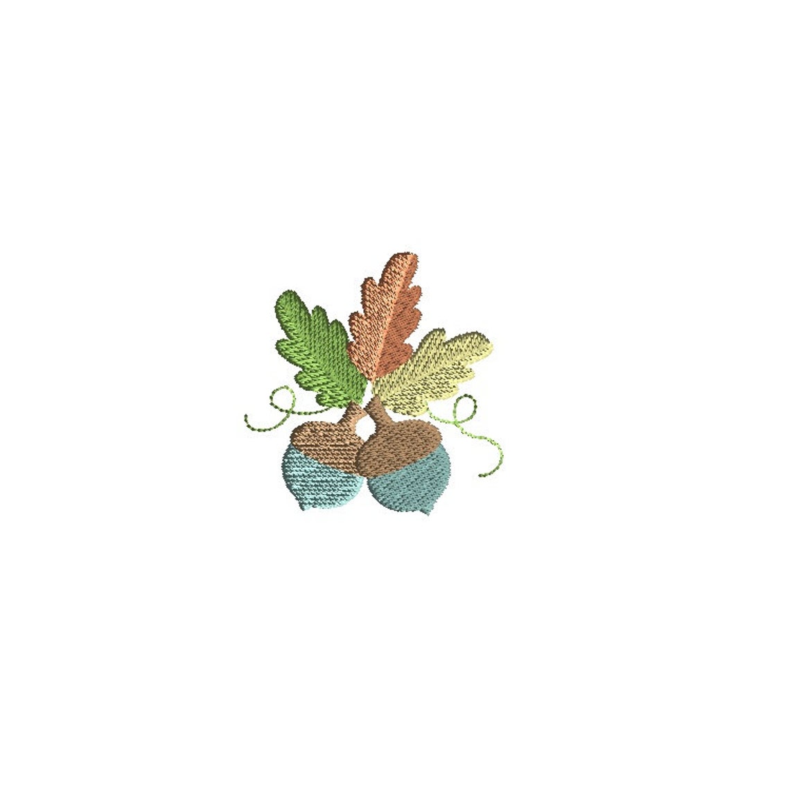 Mini Acorn Pair Machine Embroidery Design-instant DOWNLOAD - Etsy