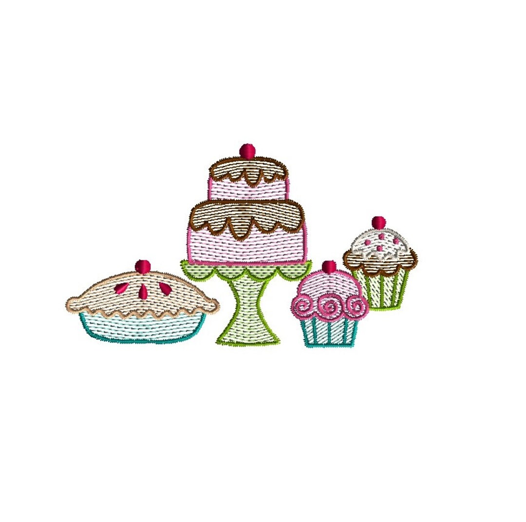 Baked Goods Quick Stitch Machine Embroidery Design-instant DOWNLOAD - Etsy