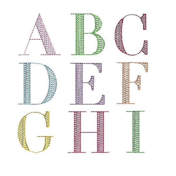Large Embroidery Font - Etsy