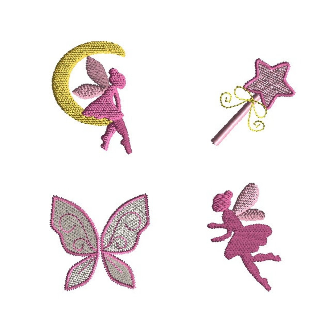 Mini Fairy Machine Embroidery Design Set-instant DOWNLOAD - Etsy