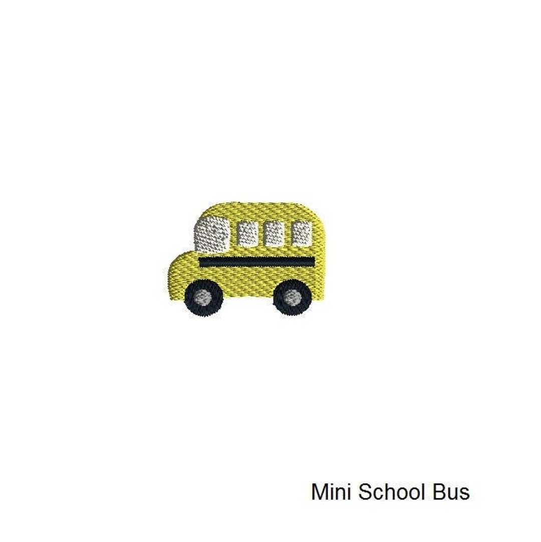 Mini School Bus Machine Embroidery Design -INSTANT DOWNLOAD - Etsy