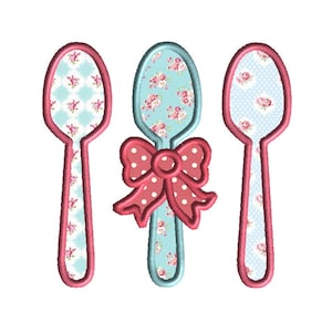 Spoons Applique Machine Embroidery Design-instant DOWNLOAD - Etsy