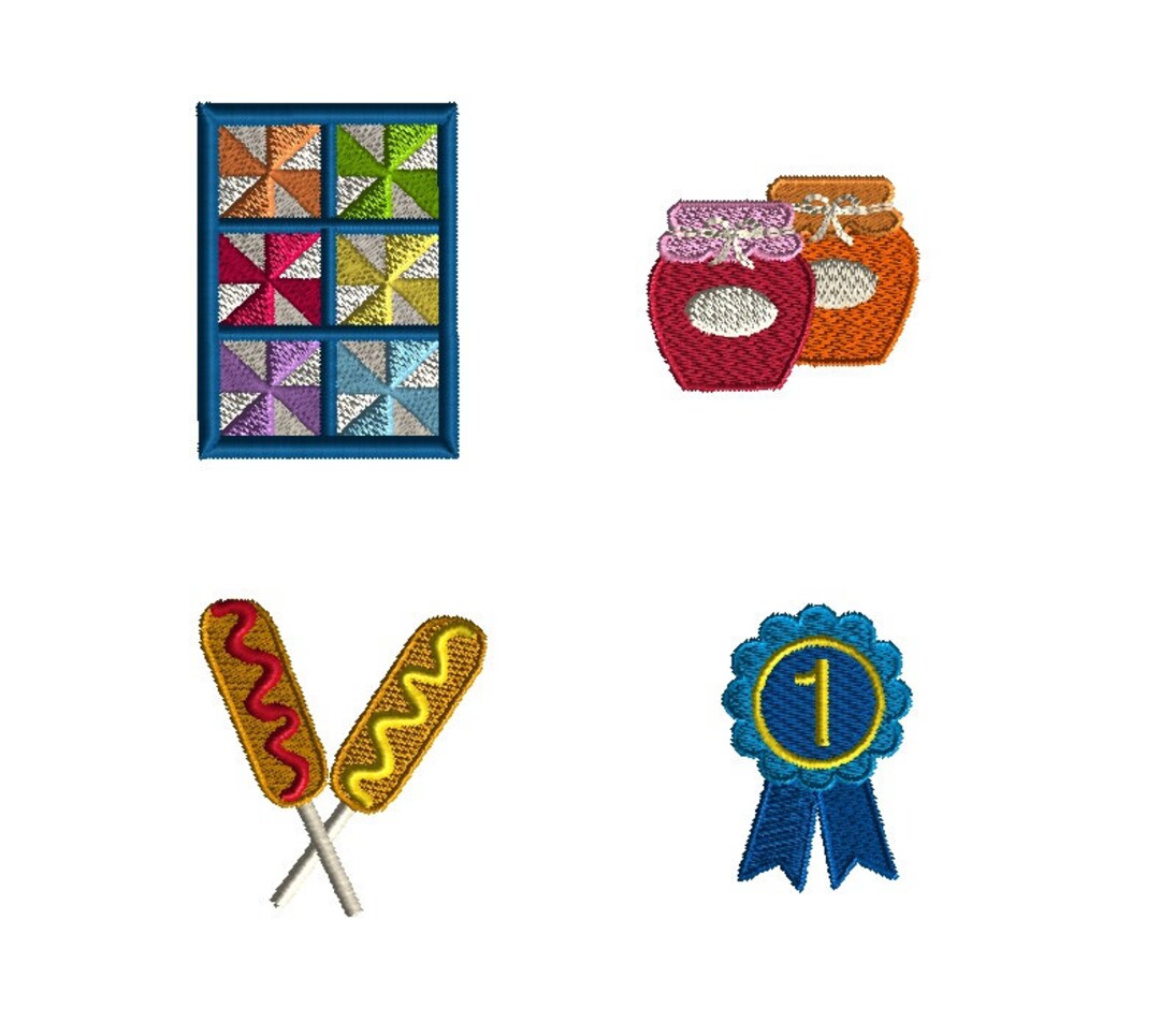 Mini Country Fair Machine Embroidery Design Set-instant DOWNLOAD - Etsy
