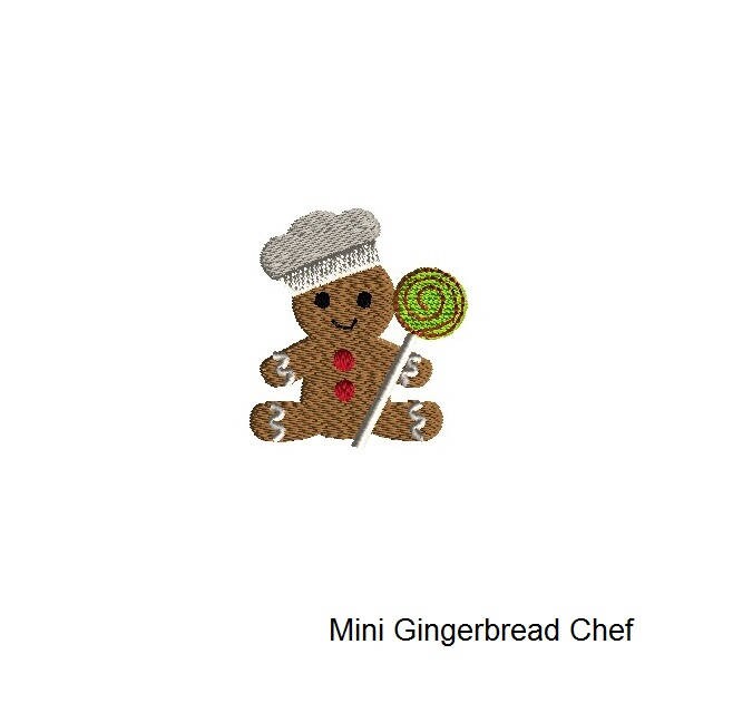 Mini Gingerbread Machine Embroidery Design Set-instant | Etsy