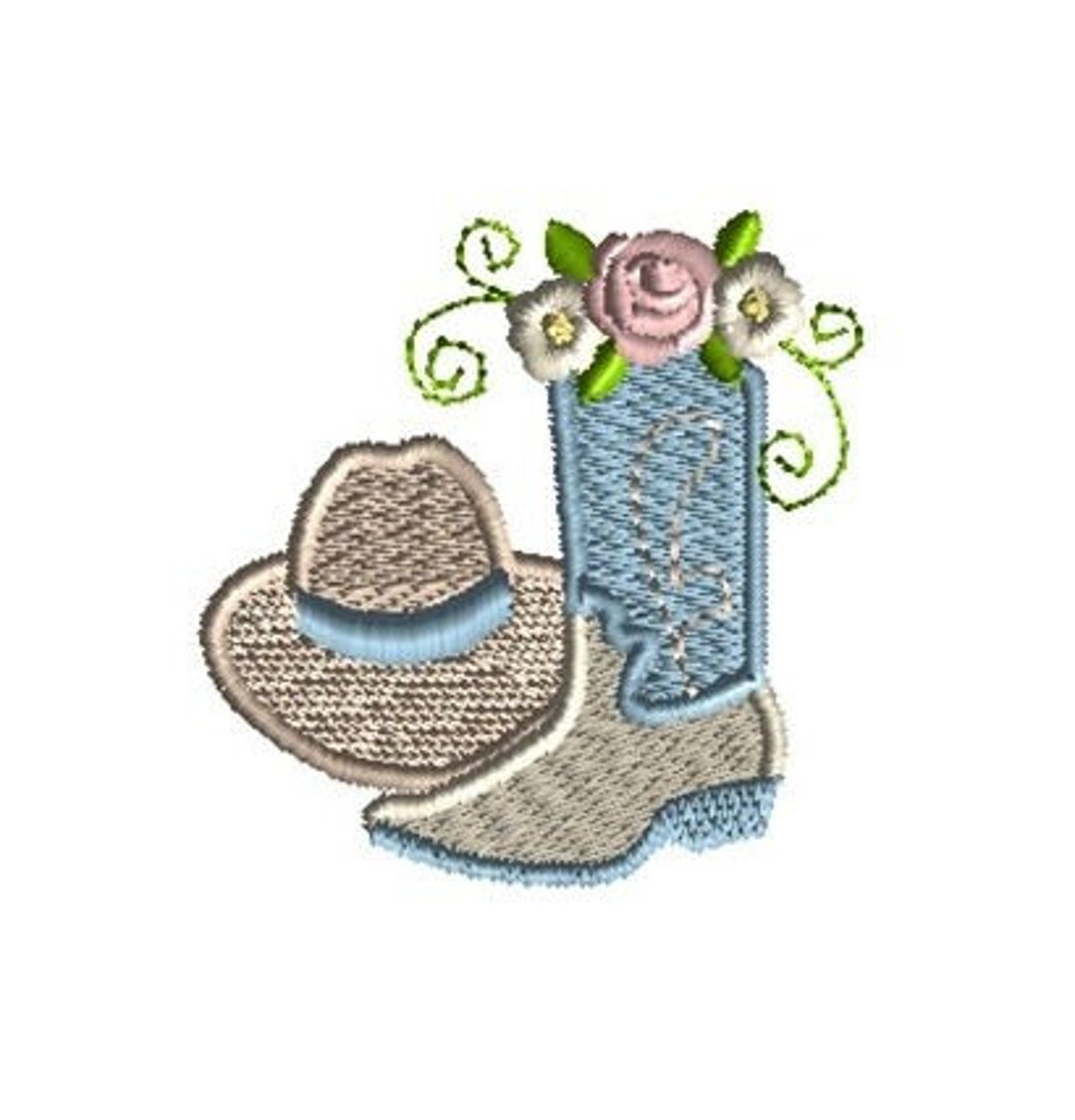 Mini Western Machine Embroidery Design-instant DOWNLOAD-3 Sizes - Etsy
