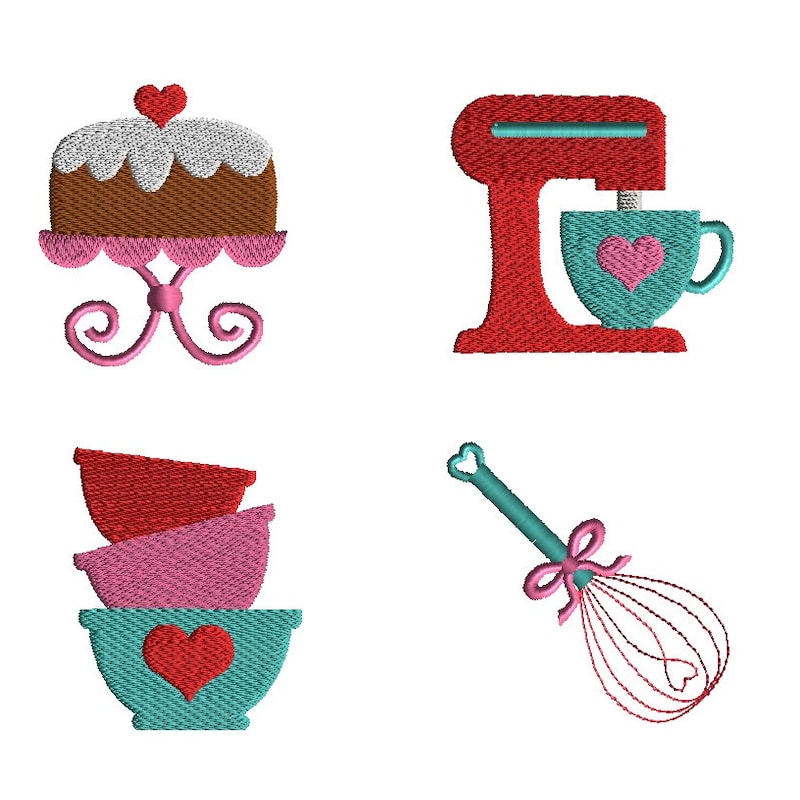 Kitchen Machine Embroidery Design - Etsy