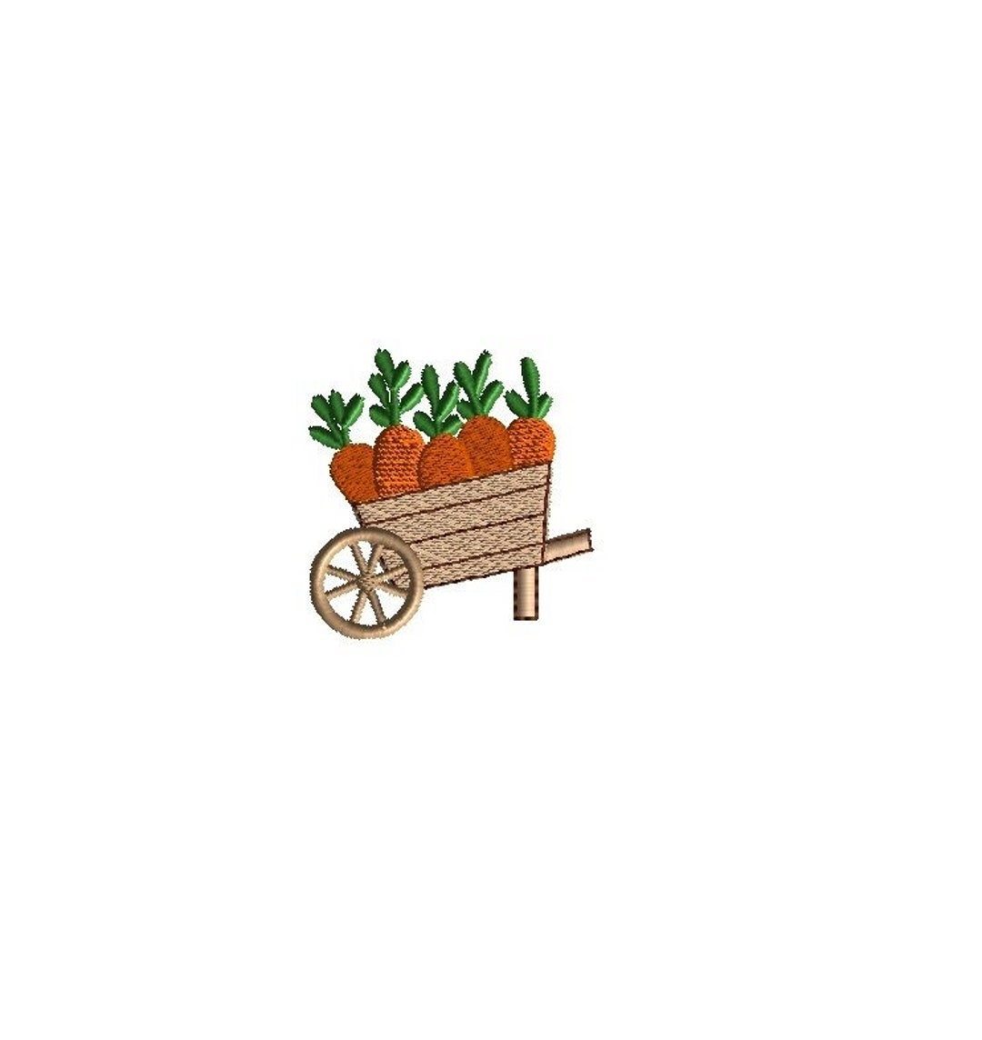 Mini Carrot Cart Machine Embroidery Design-instant DOWNLOAD-3 Sizes - Etsy