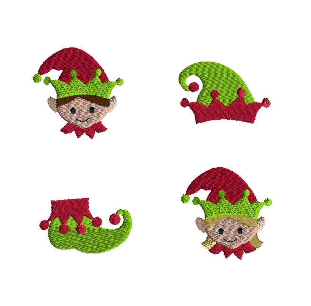 Mini Elf Machine Embroidery Design Set-instant DOWNLOAD - Etsy