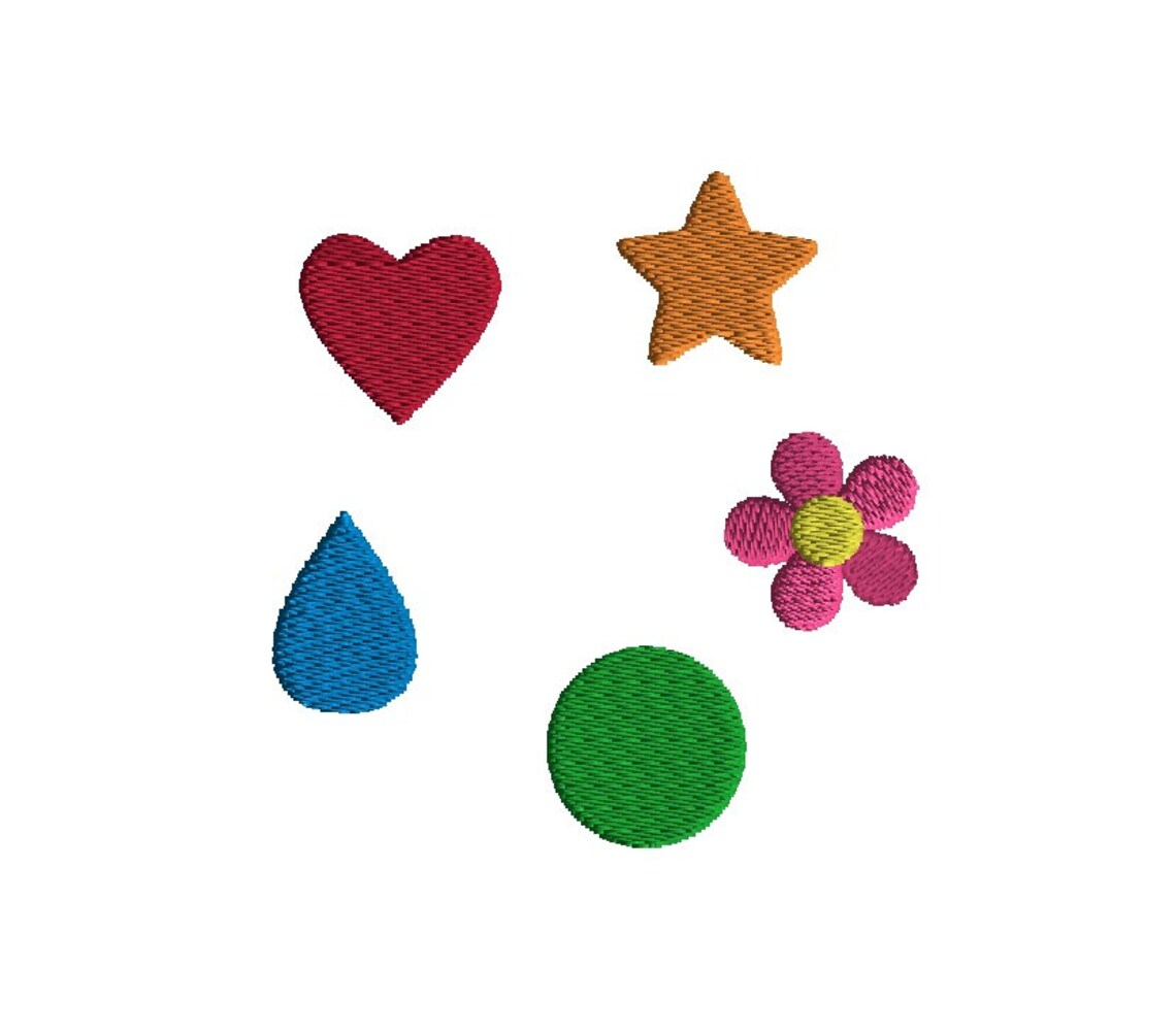 Mini Shape Machine Embroidery Designs-instant DOWNLOAD | Etsy