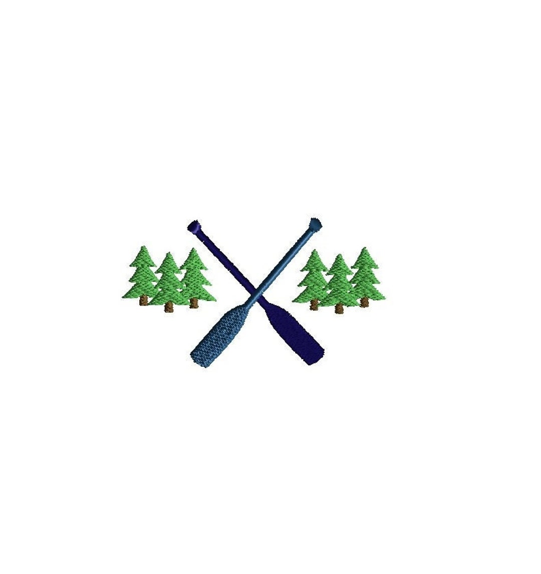 Mini Oars With Trees Machine Embroidery Design-instant DOWNLOAD - Etsy