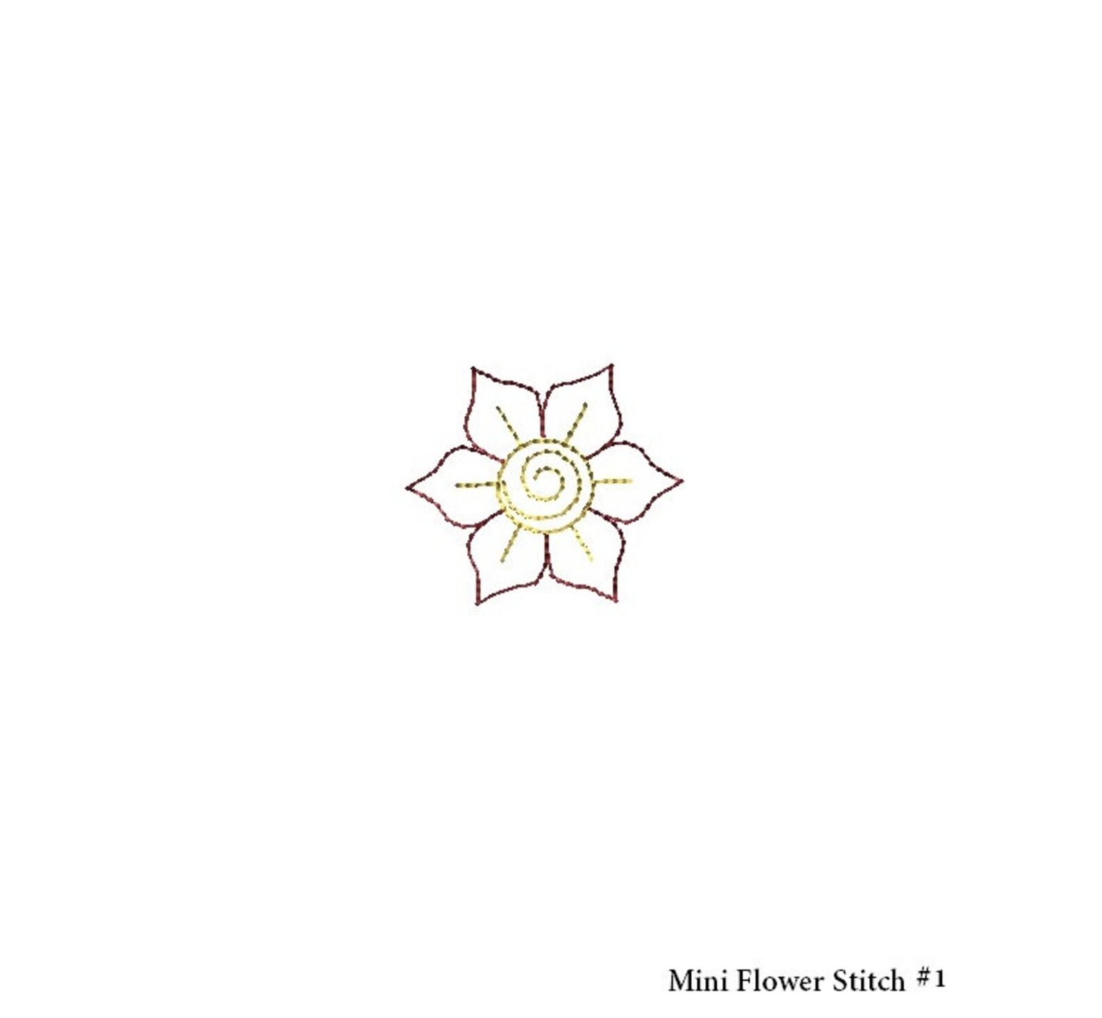 Mini Flower Stitch Machine Embroidery Design Set-instant | Etsy