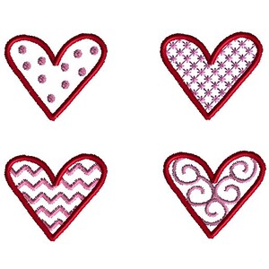 Mini Fun Filled Hearts Designs for Machine Embroidery-instant DOWNLOAD ...