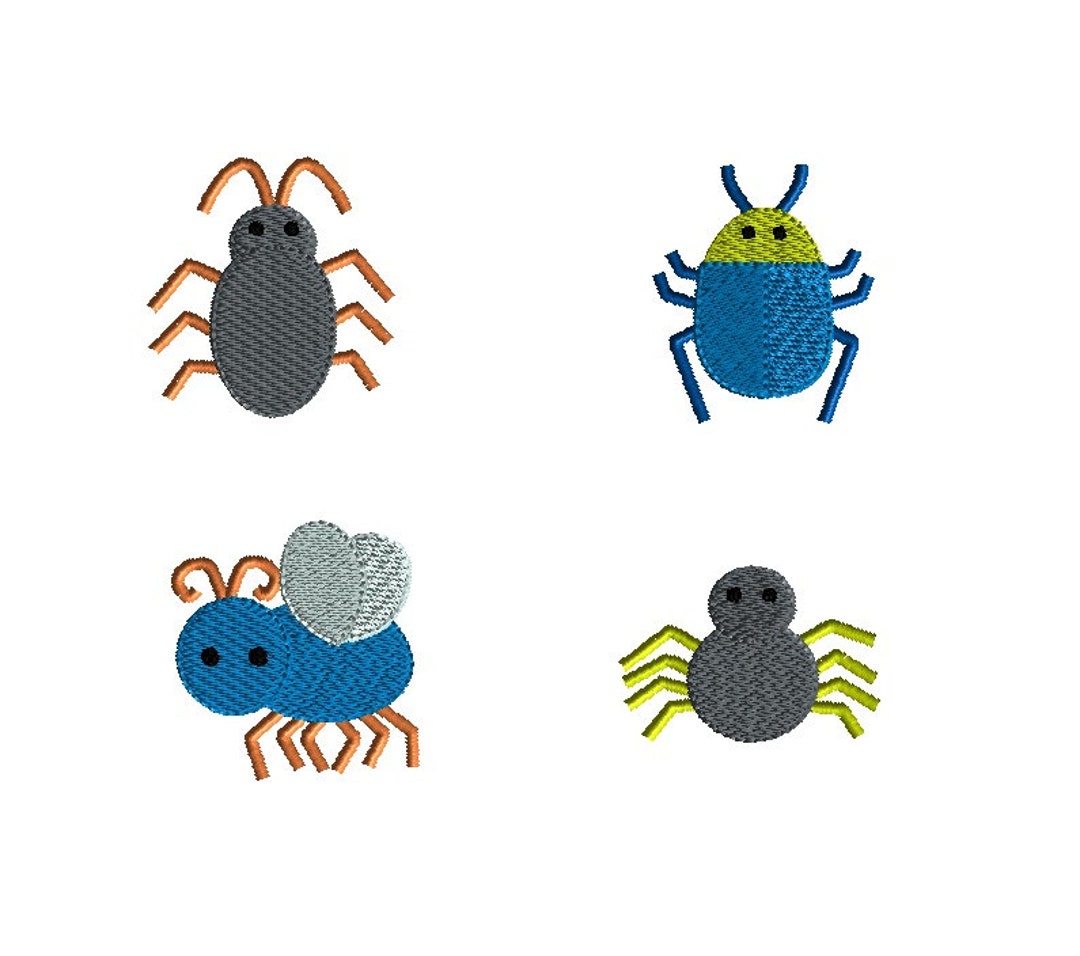 Mini Bug Machine Embroidery Design Set-instant DOWNLOAD - Etsy