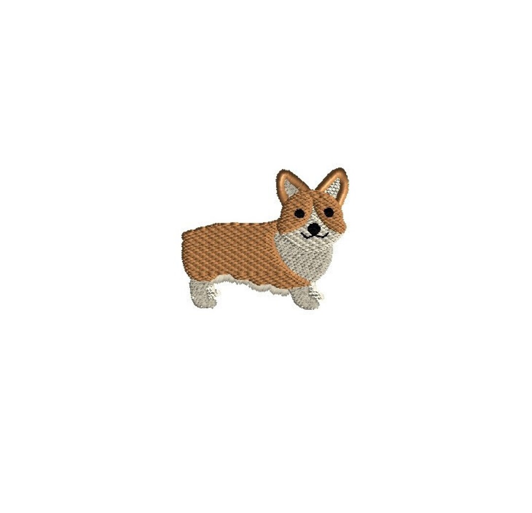 Mini Corgi Dog Machine Embroidery Design-instant DOWNLOAD - Etsy