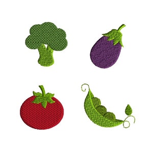 Mini Vegetables Machine Embroidery Design Set-instant DOWNLOAD - Etsy