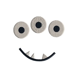 Monster Face 1 Machine Embroidery Design-instant DOWNLOAD - Etsy
