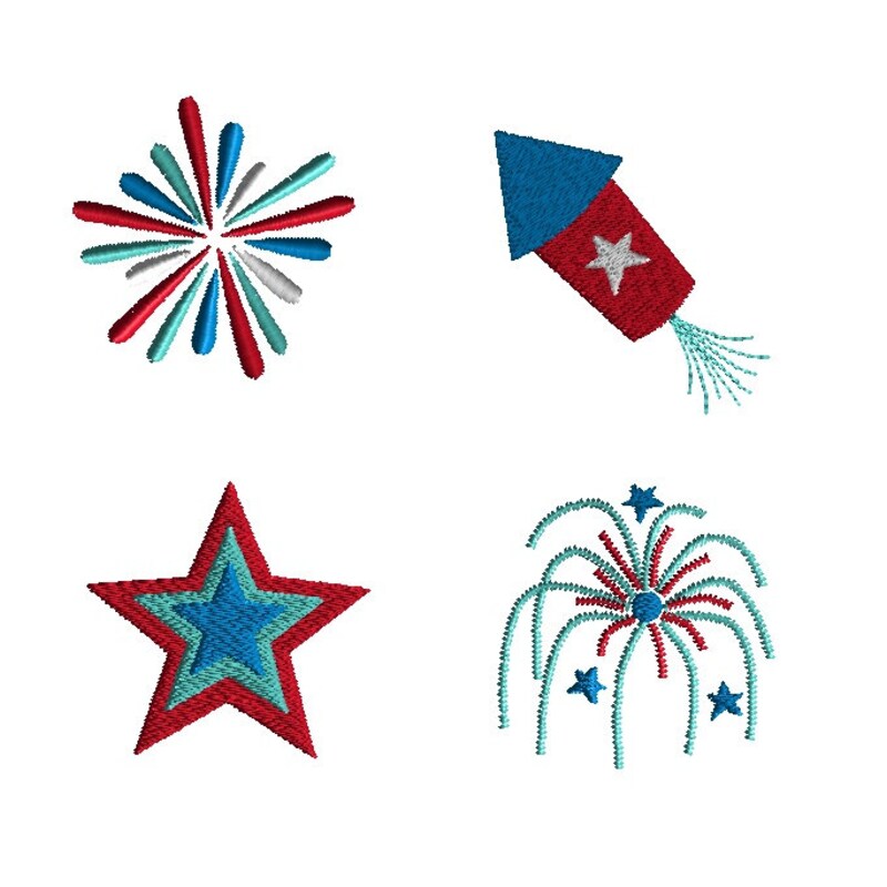 Firework Embroidery - Etsy