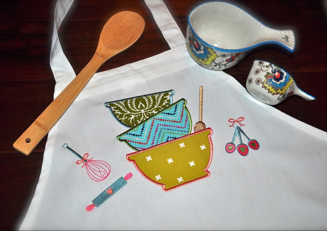 Mixing Bowls Applique Machine Embroidery Design-instant DOWNLOAD - Etsy