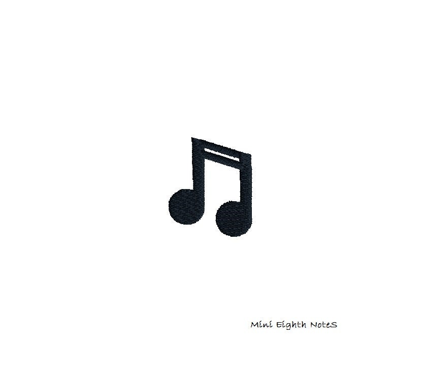 Mini Musical Notes/treble Clef Machine Embroidery Design - Etsy