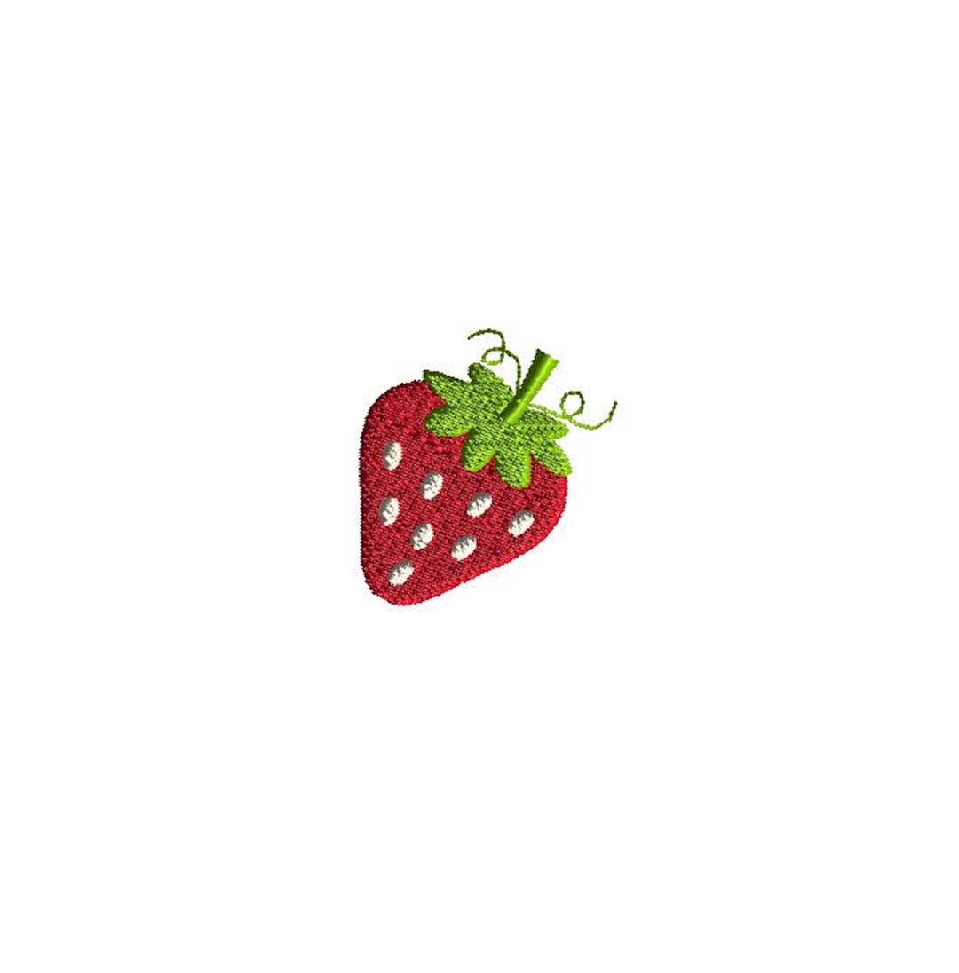 Mini Strawberry With Seeds Machine Embroidery Design-instant DOWNLOAD-3 ...