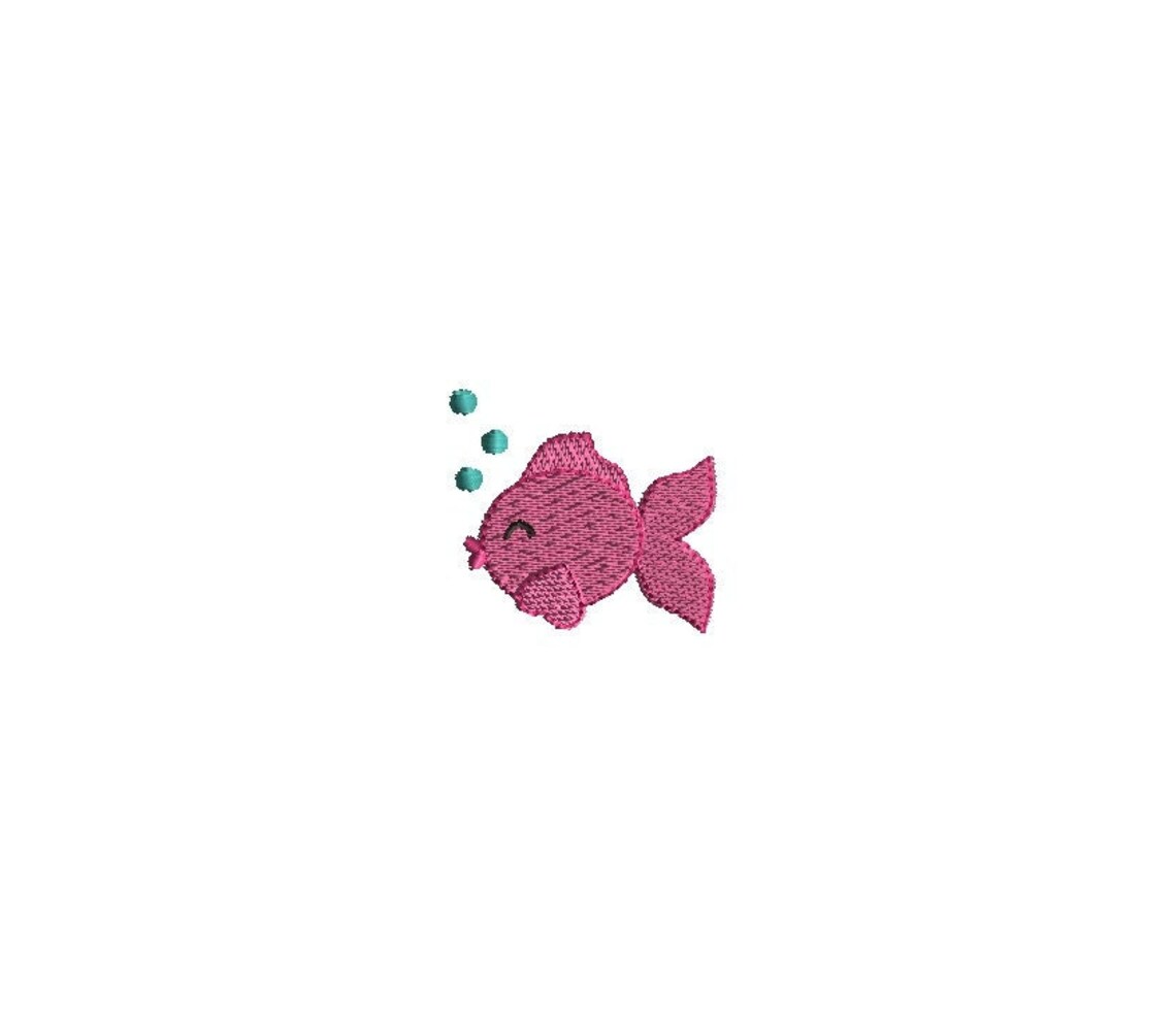 Mini Fish Machine Embroidery Design-instant DOWNLOAD - Etsy