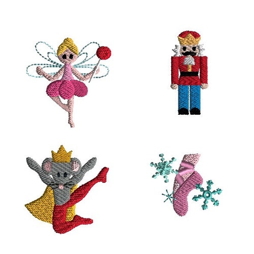 Mini Nutcracker Ballet Machine Embroidery Design Set-instant - Etsy