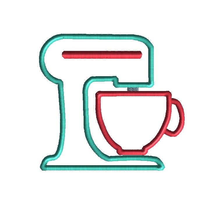Kitchen Mixer Applique Machine Embroidery Design-instant DOWNLOAD - Etsy