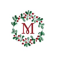 Wreath Monogram - Etsy