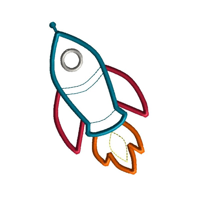 Rocket Applique Machine Embroidery Design-instant DOWNLOAD - Etsy