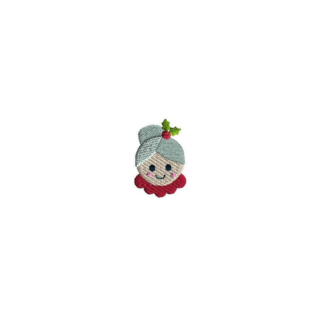 Mini Mrs. Claus Face Machine Embroidery Design-instant DOWNLOAD - Etsy