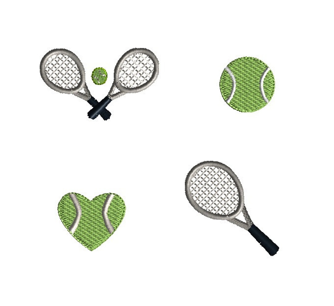 Mini Tennis Machine Embroidery Design Set-instant DOWNLOAD - Etsy