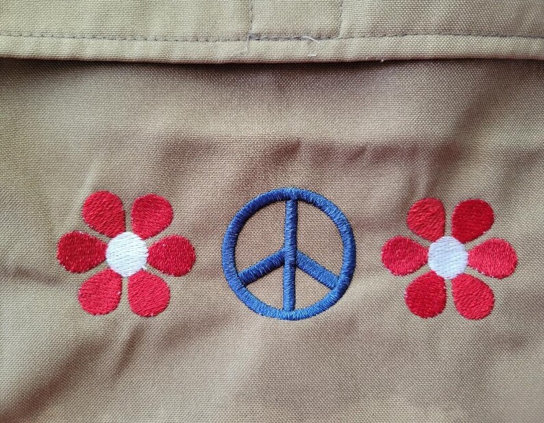 Mini Peace Sign Machine Embroidery Design -INSTANT DOWNLOAD-3 Sizes - Etsy