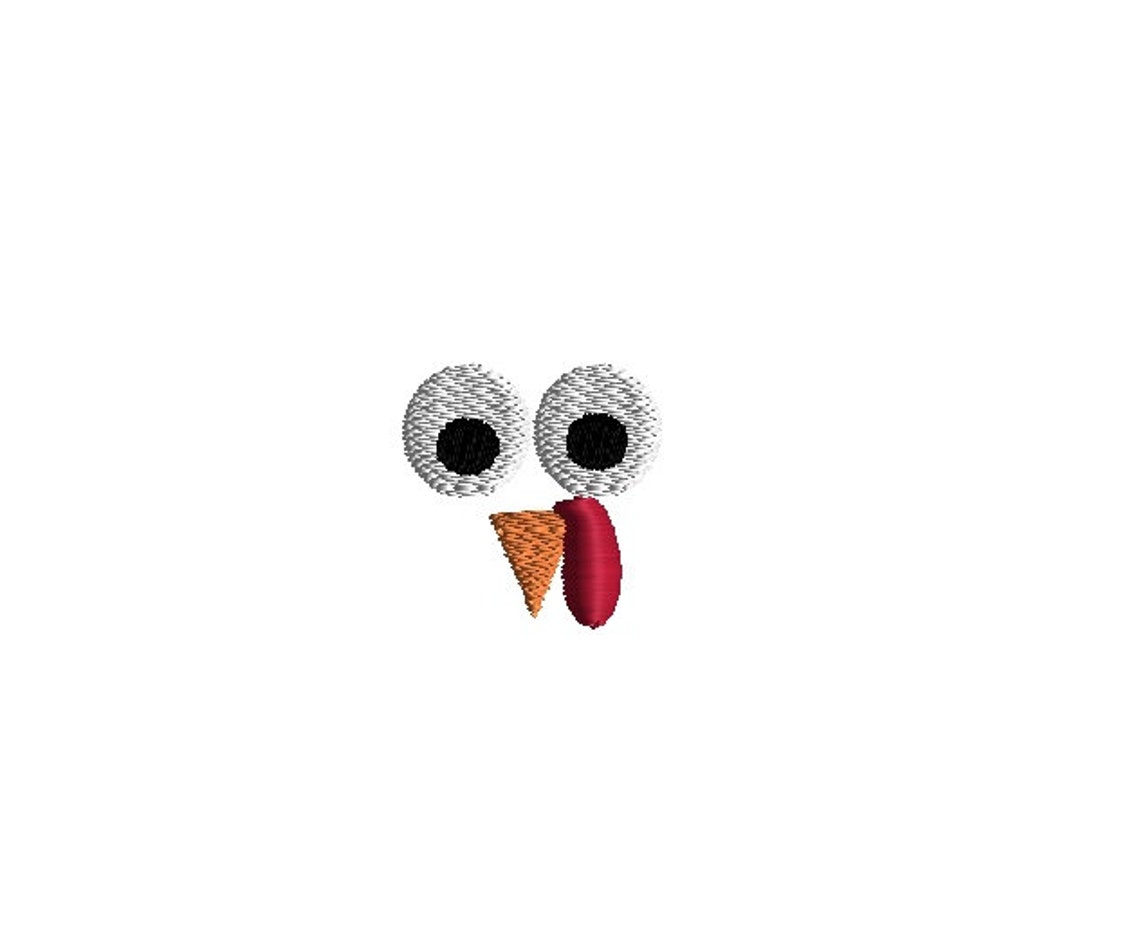 Mini Turkey Face Machine Embroidery Design-instant DOWNLOAD - Etsy