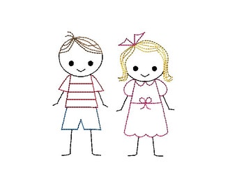 Stick Figures Family Machine Embroidery Designs-instant DOWNLOAD - Etsy