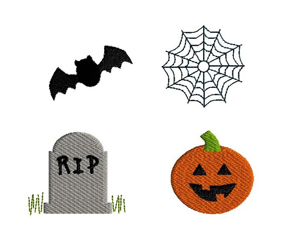 Mini Spooky Halloween Machine Embroidery Designsspider Web - Etsy
