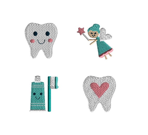 Embroidery Kits & How To Tooth fairy Tooth Fairy Embroidery Tooth fill ...