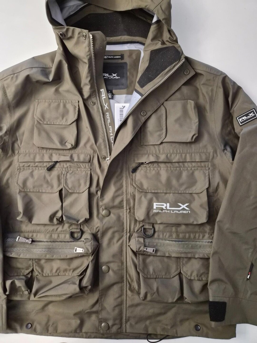 RLX Ralph Lauren Wading Jacket Mens Medium Ranger Green Water Repellent ...