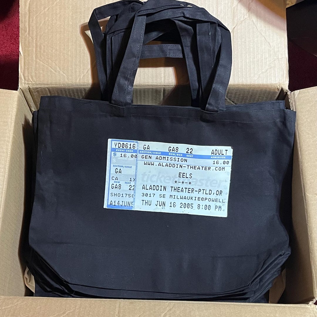 Tote Bag With Concert Ticket Design - Etsy