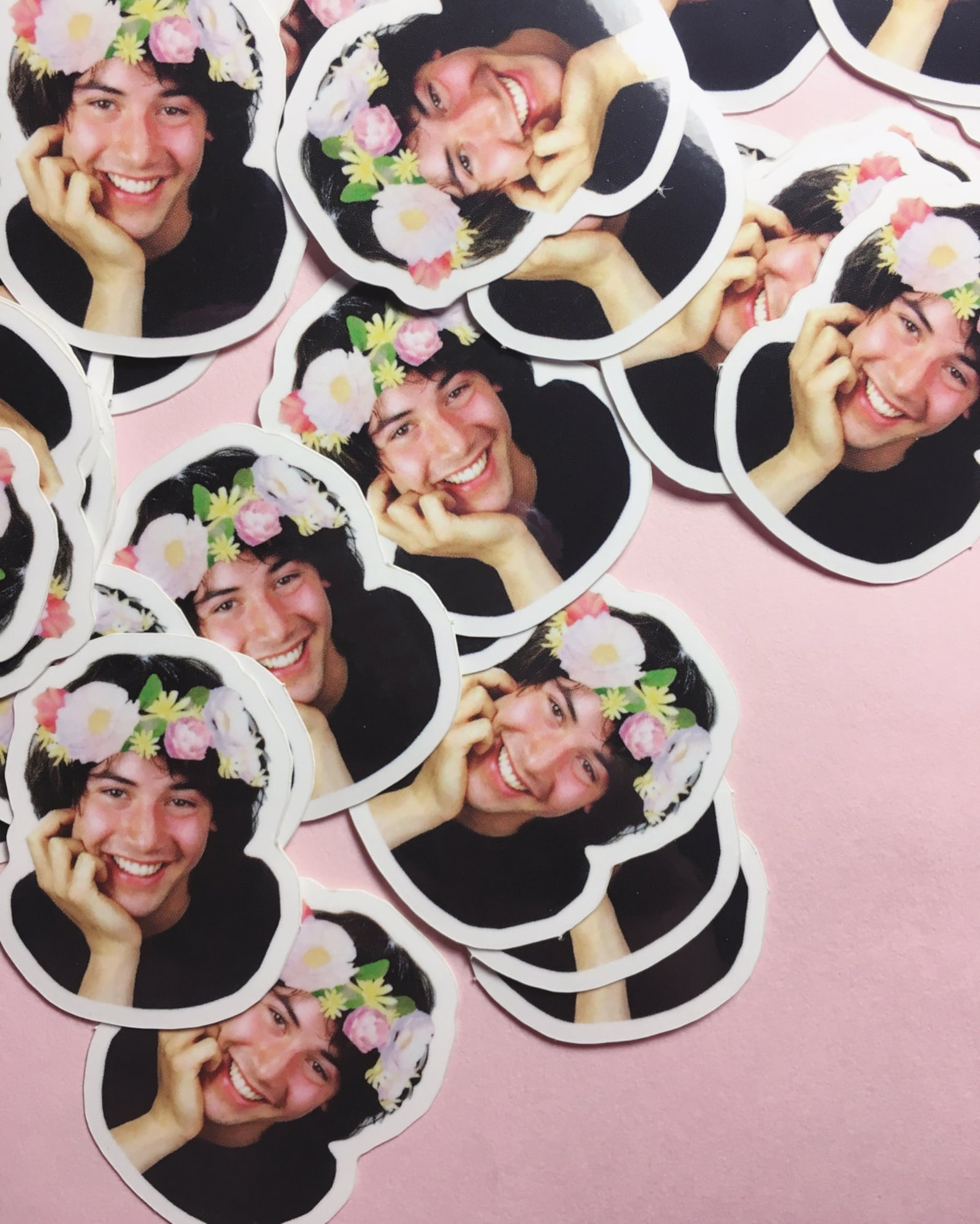 Little Flower Crown Keanu Vinyl Sticker Set - Etsy