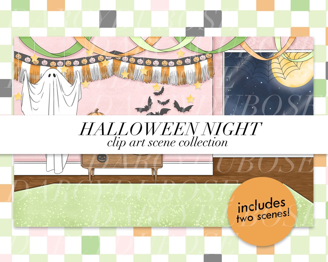 Halloween Night CLIP ART W LICENSE | Spooky | Ghost | October ...