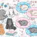 Cat Café CLIP ART W LICENSE | Coffee | Spring | Cats | Pastel - Etsy