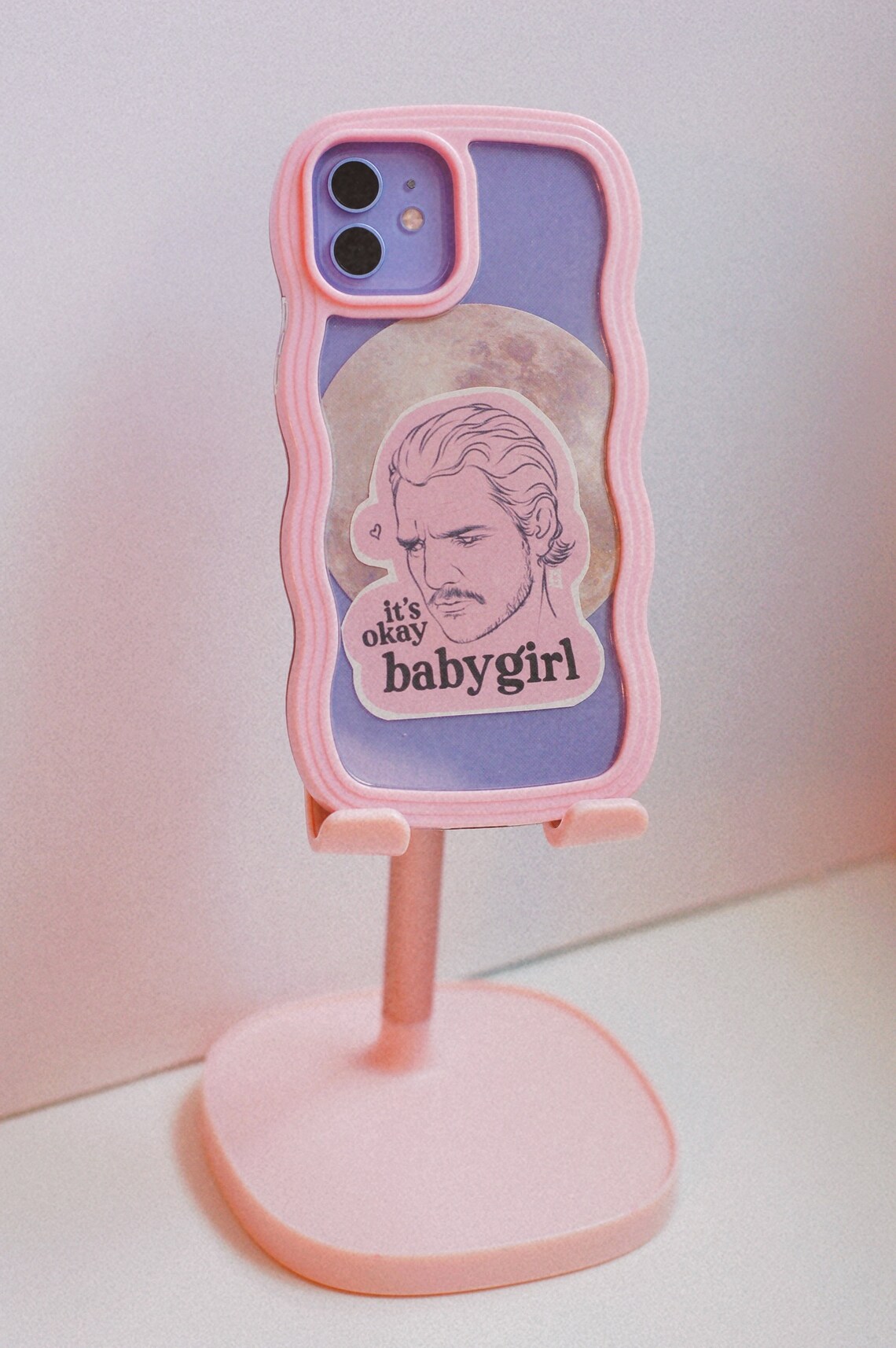 Pedro Pascal Baby Girl Vinyl Sticker Pink Illustrated Last of Us - Etsy