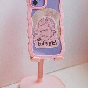 Pedro Pascal Baby Girl Vinyl Sticker Pink Illustrated Last of Us - Etsy