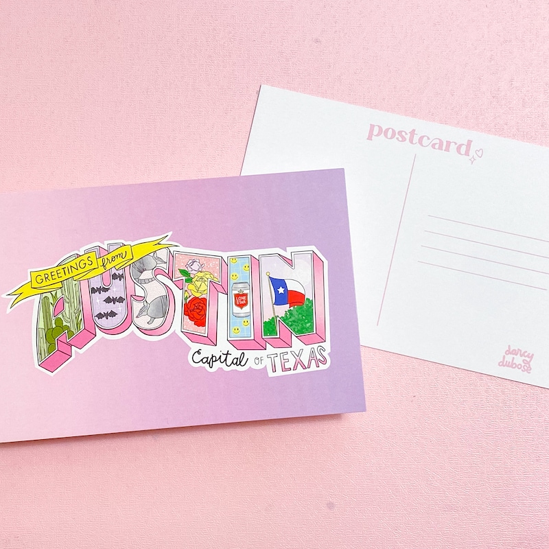 Texas Themed Postcards - Etsy