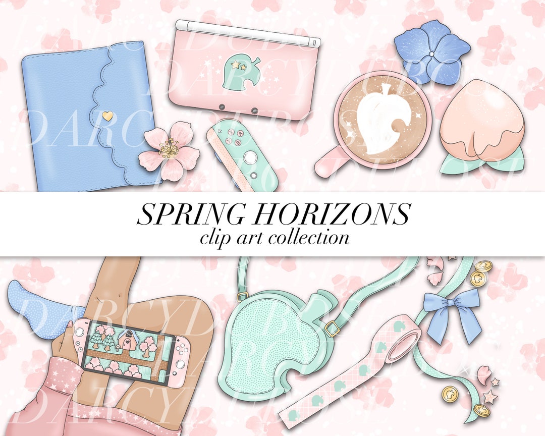 Spring Horizons CLIP ART W LICENSE | Pastel | Gamer Girl | Spring ...