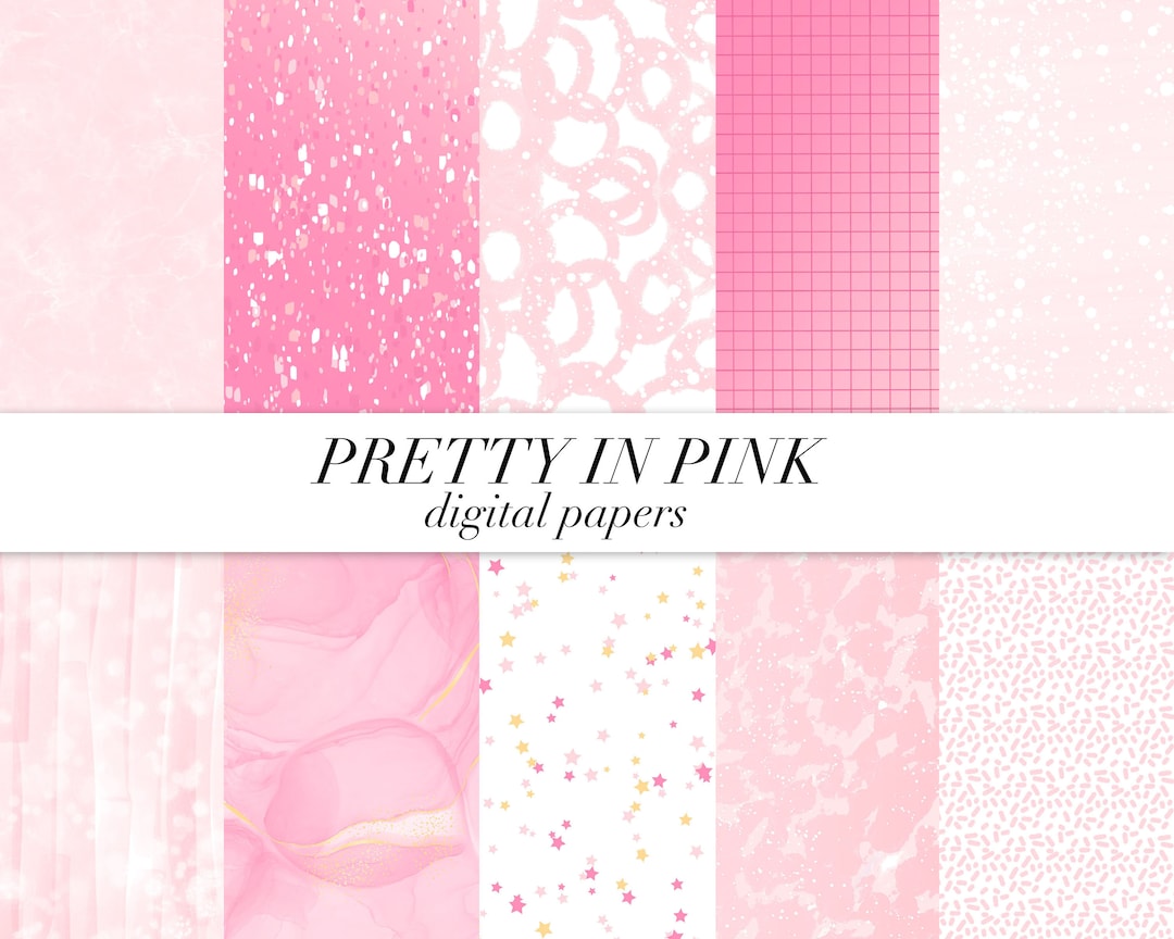 Pretty in Pink DIGITAL PAPERS W LICENSE | Planner Girl | Pink | Magical ...