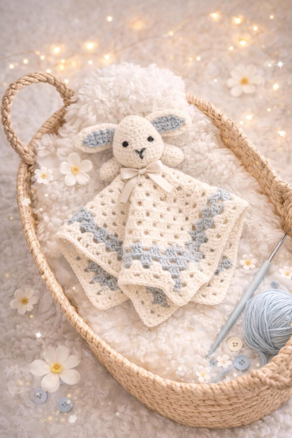 Snuggle Bunny Lovey Crochet Pattern (PDF) – Baby Security Blanket ...